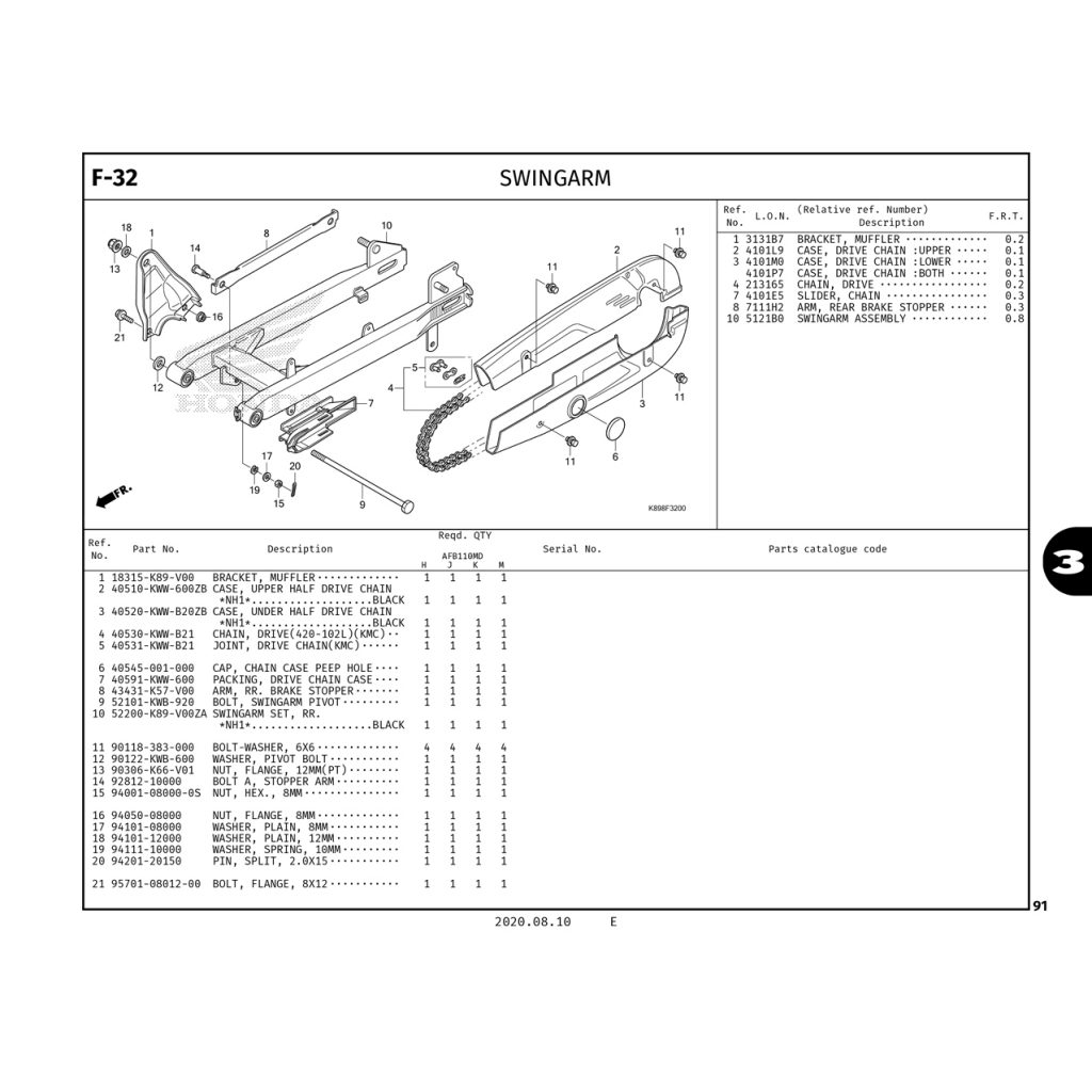 F32 | SWINGARM | WAVE ALPHA 110 | | QASCO Co., Ltd (Quang Anh Spare ...