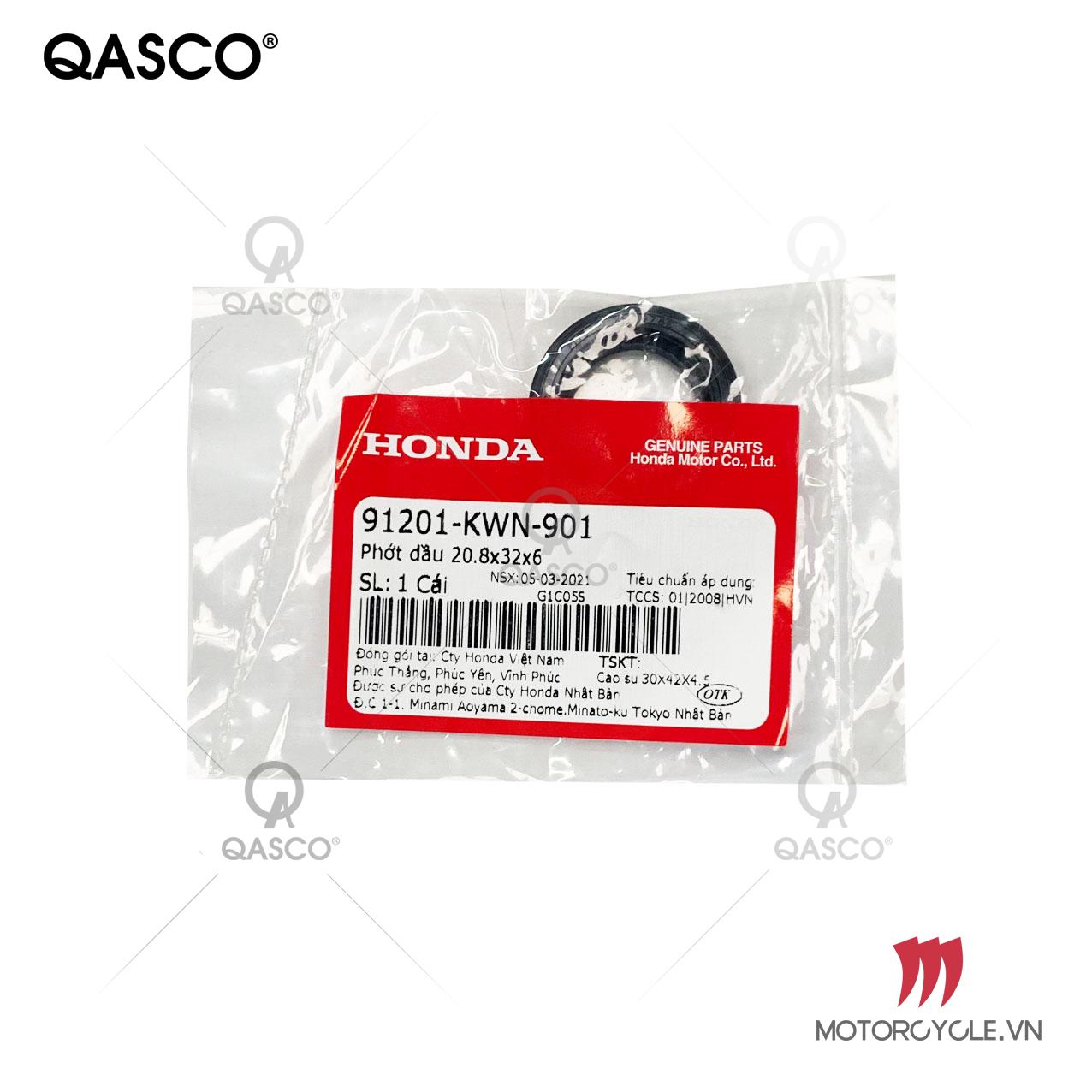 91201-KWN-901 | Phớt dầu HONDA 20.8x32x6 PCX 125 / AB 125 / LEAD 125 ...