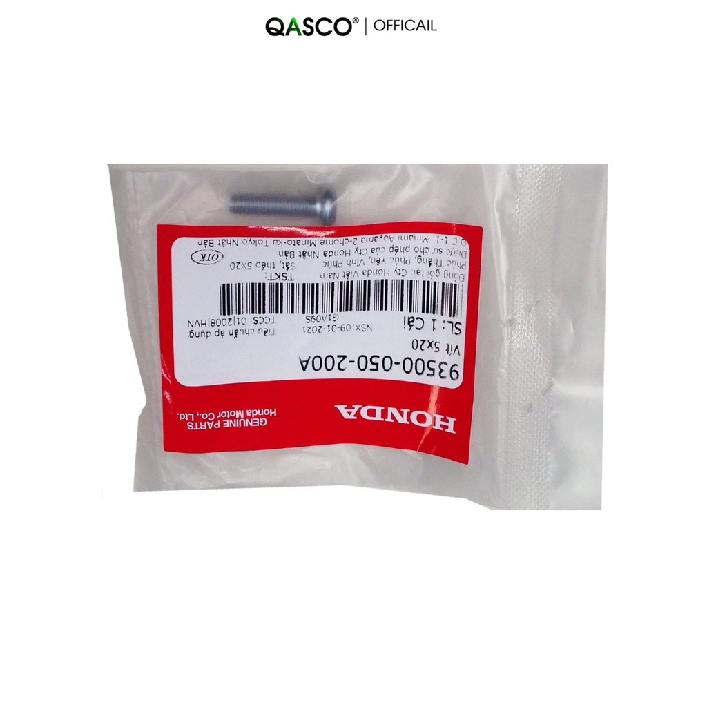93500-050-200A | Vít HONDA cỡ 5×20 (93500050200A) | SCREW PAN 5X20 ...