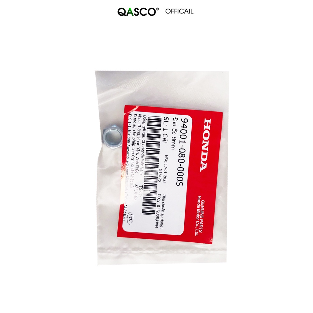 94001-080-000S | Đai ốc HONDA nhiều dòng xe 8mm (94001080000S) | NUT ...