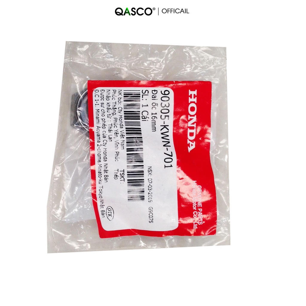 90305-KWN-701 | Đai ốc HONDA nhiều dòng xe 16mm (90305KWN701) | NUT, U ...