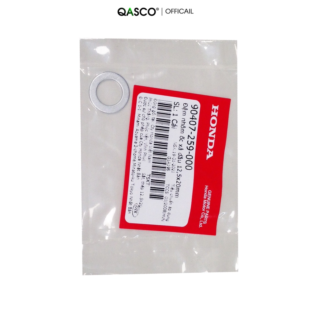 90407-259-000 | Đệm nhôm ốc xả dầu HONDA nhiều dòng xe số cỡ 90407-259-000 | Đệm nhôm ốc xả dầu HONDA nhiều dòng xe số cỡ