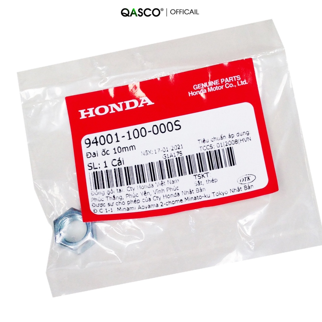 94001-100-000S | Đai ốc HONDA nhiều dòng xe 10mm (94001100000S) | NUT ...